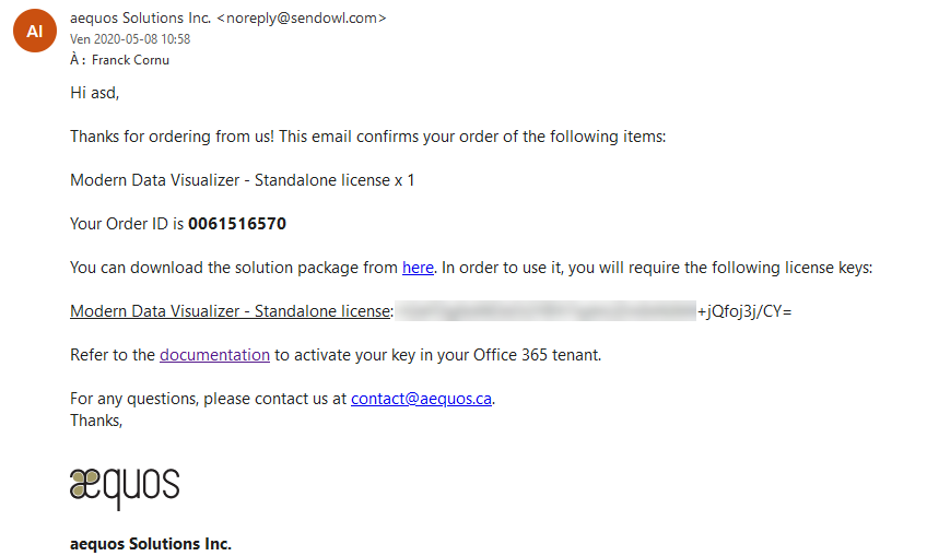 Activate A Standalone License Aequos Modern Data Visualizer Solution 4984